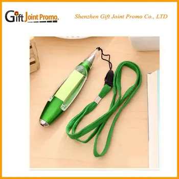 Promotional Gift Sticky Memo Notes Led Ball Pen With Lanyard - Buy ...