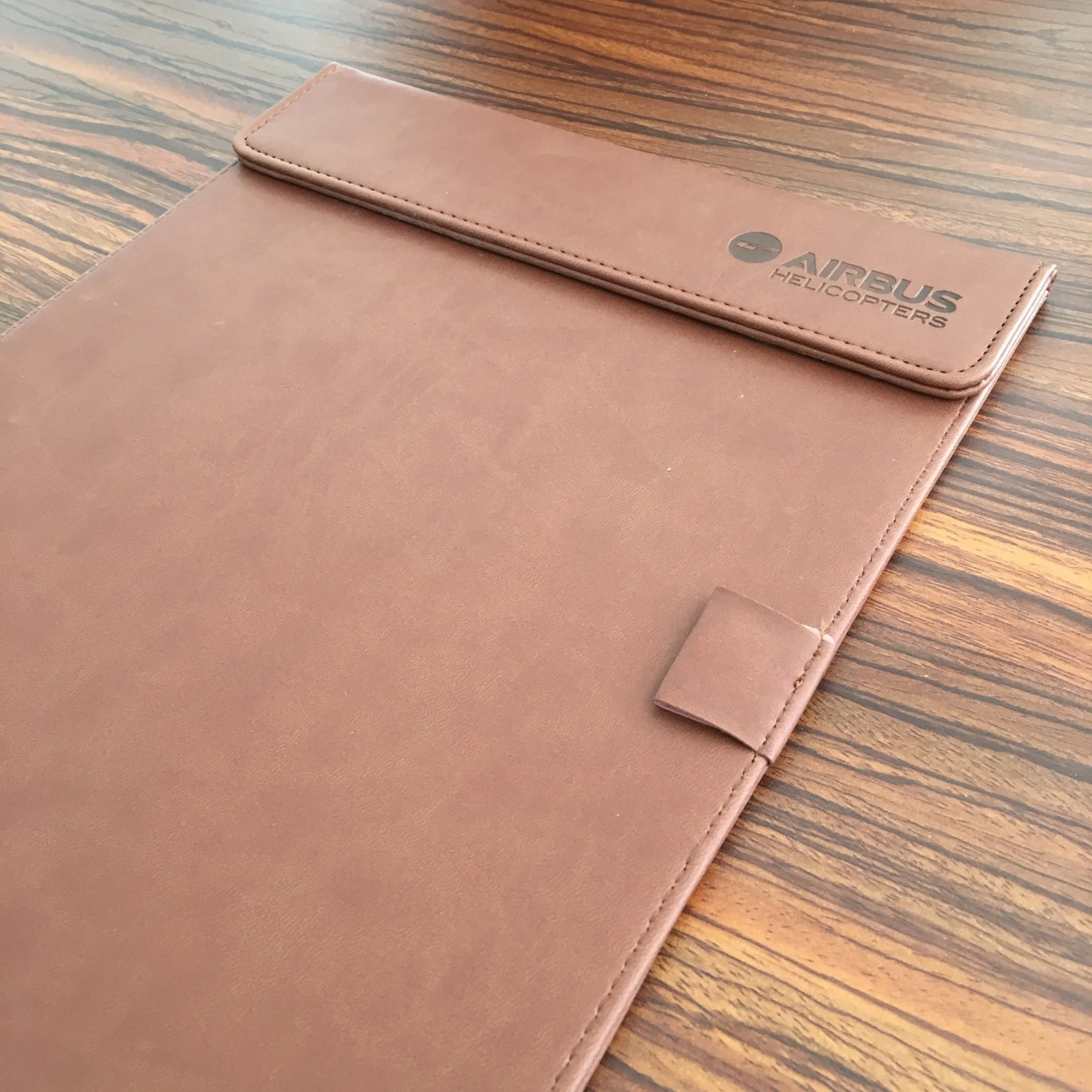 A4 Leather File/portfolio Folder - Clipboard with Paper Holder