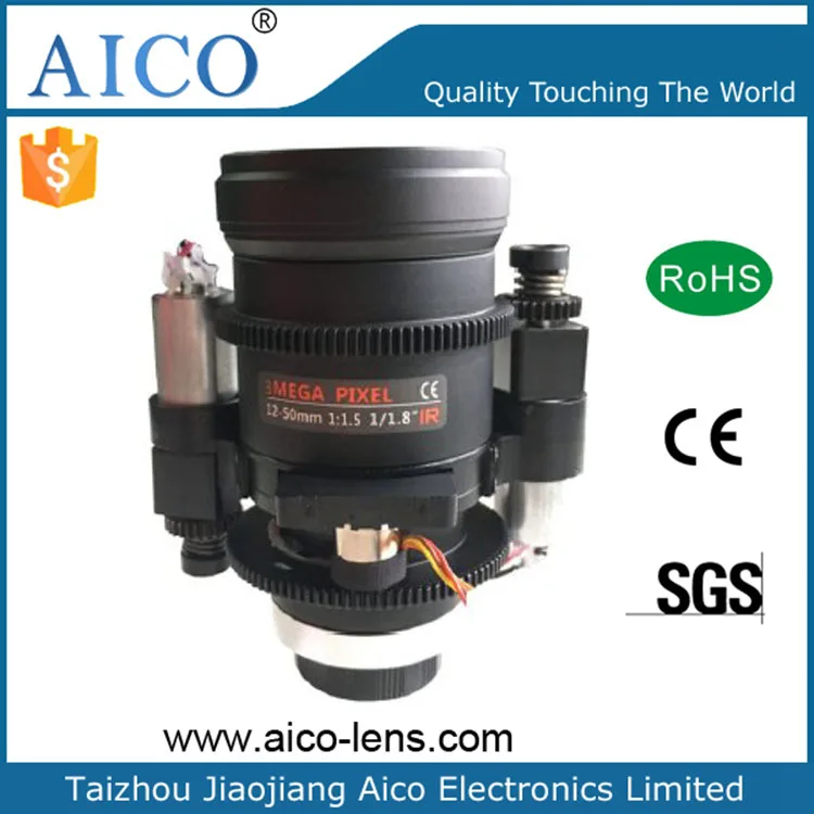 1/1.8" Auto Iris 12-50mm Motorized Autofocus Zoom Lens