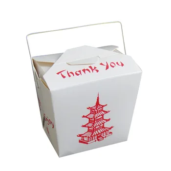 16oz Chinese Noodle Packaging Paper Takeaway Box With Handle - Buy 16oz ...