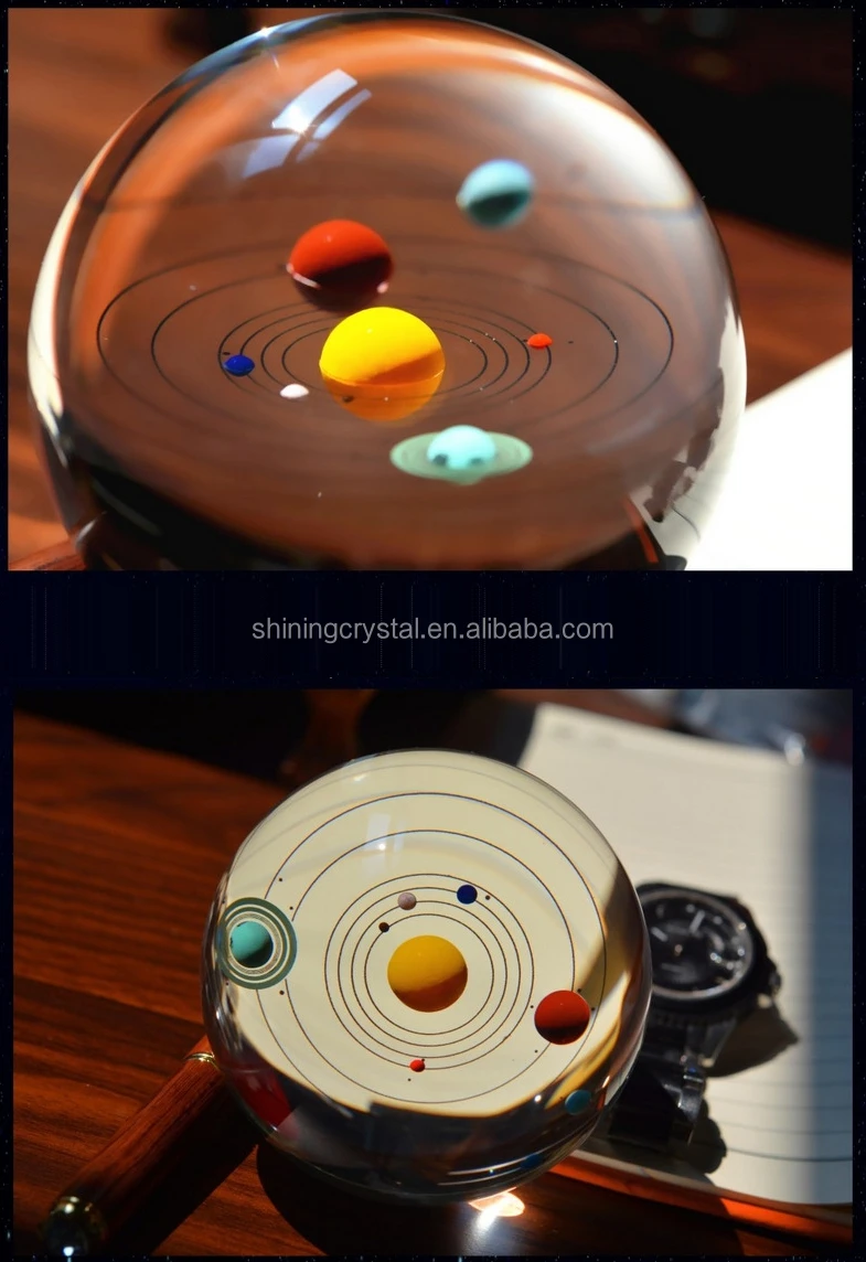 Solar System Crystal Ball Glass Ball For Home Decoration - Buy Glass ...