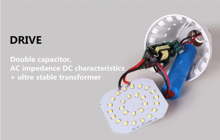 Automatic Charging Led Emergency Bulb 5w Cool White Rechargeable ...