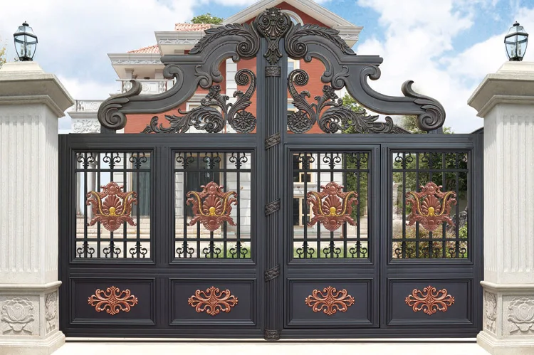 Luxury Indian Automatic Compound Wall Metal Gate - Buy Compound Wall ...