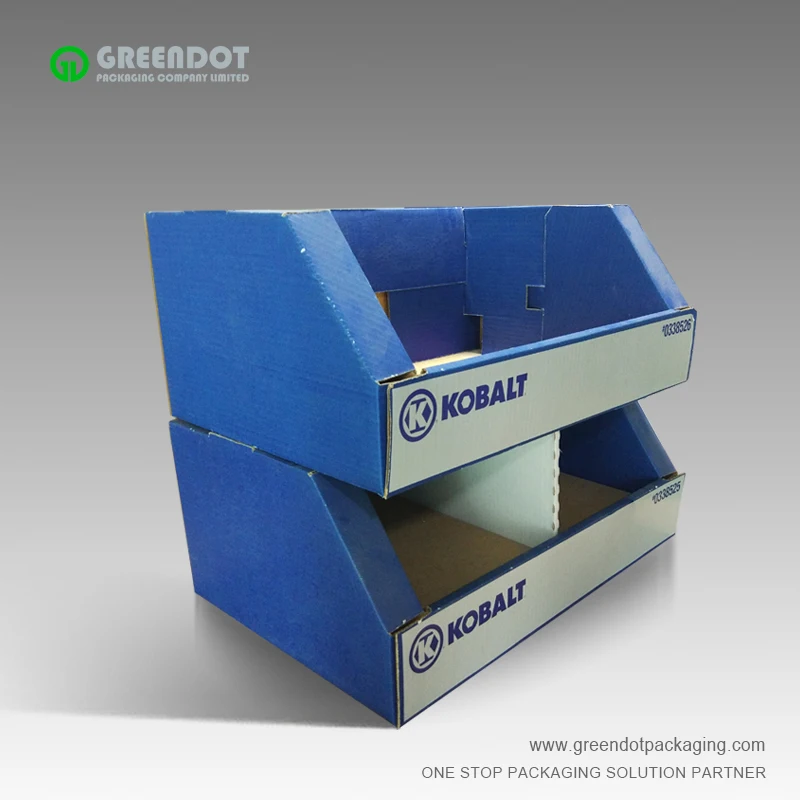 Small Template Cardboard Display Box Customized Size Counter Display ...