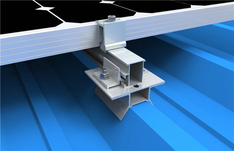 Solar Roof Mounting Rack System for Corrugated Metal Sheets