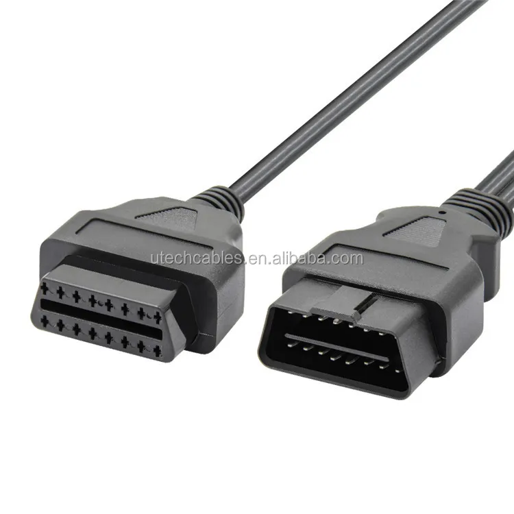 2 In 1 Converted Cable Obd2 Extension Cable With 16pin Connected Odb ...