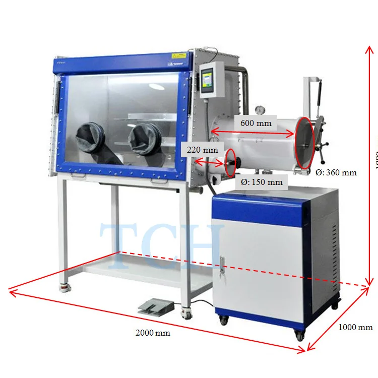 Glove Box With H2o & O2 Purification System And Hinged Front Window Vgb ...