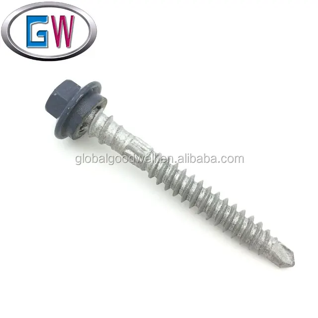 M6 X 50mm Climaseal Hex Head Higrip with Seal Roof Zip Screws
