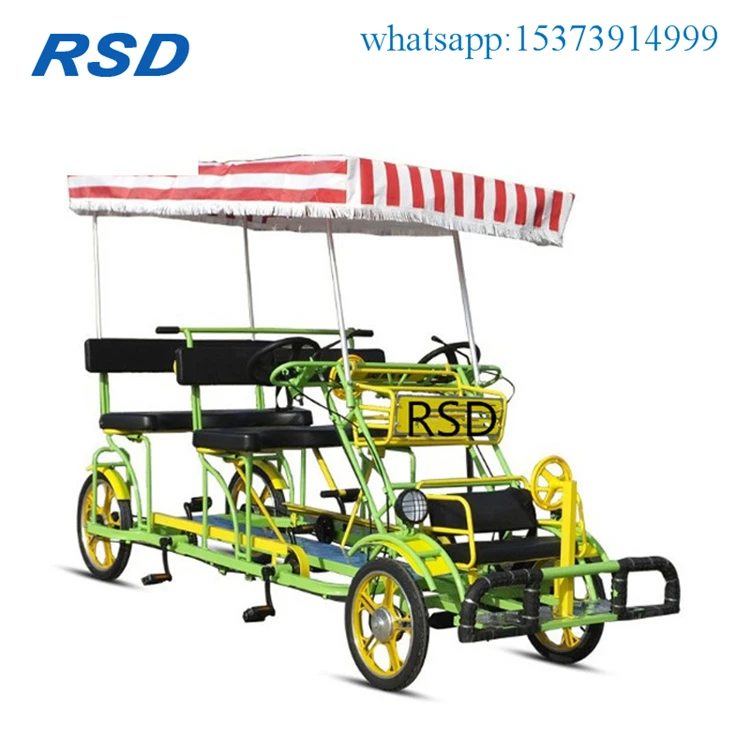 4 Roues Vélo À Pédales,Quadricycle Pour Famille Vélo Tandem Vélo - Buy ...