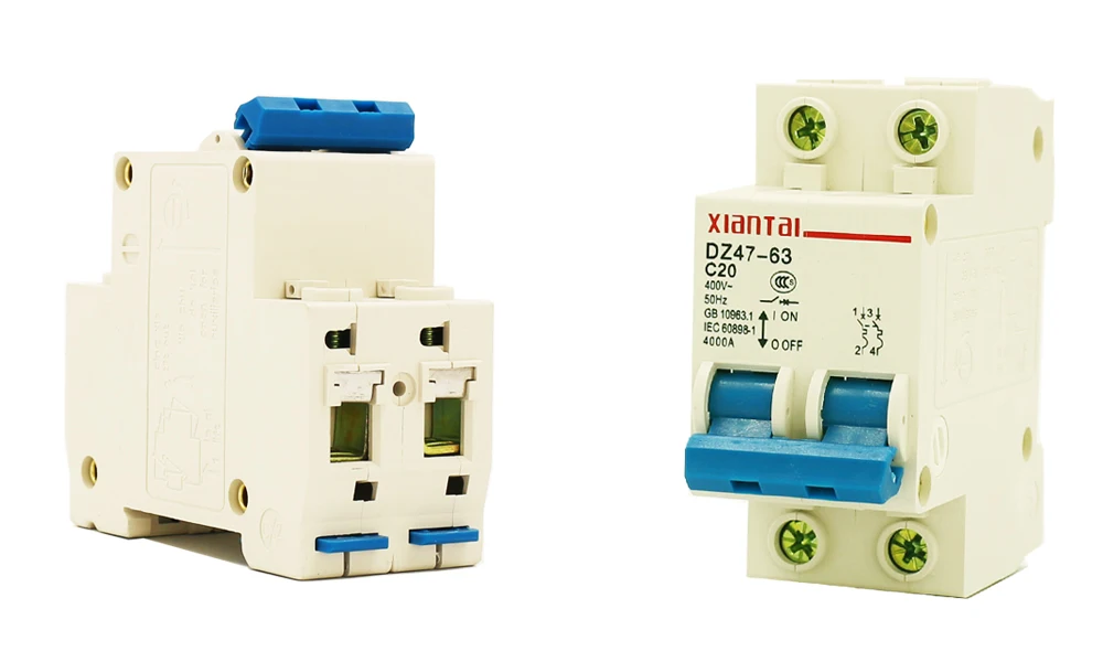 2p 6a 10a 16a 20a 25a 32a 40a 50a 63a Dz47-63 Model 6ka High Quality Miniature Circuit Breaker ...