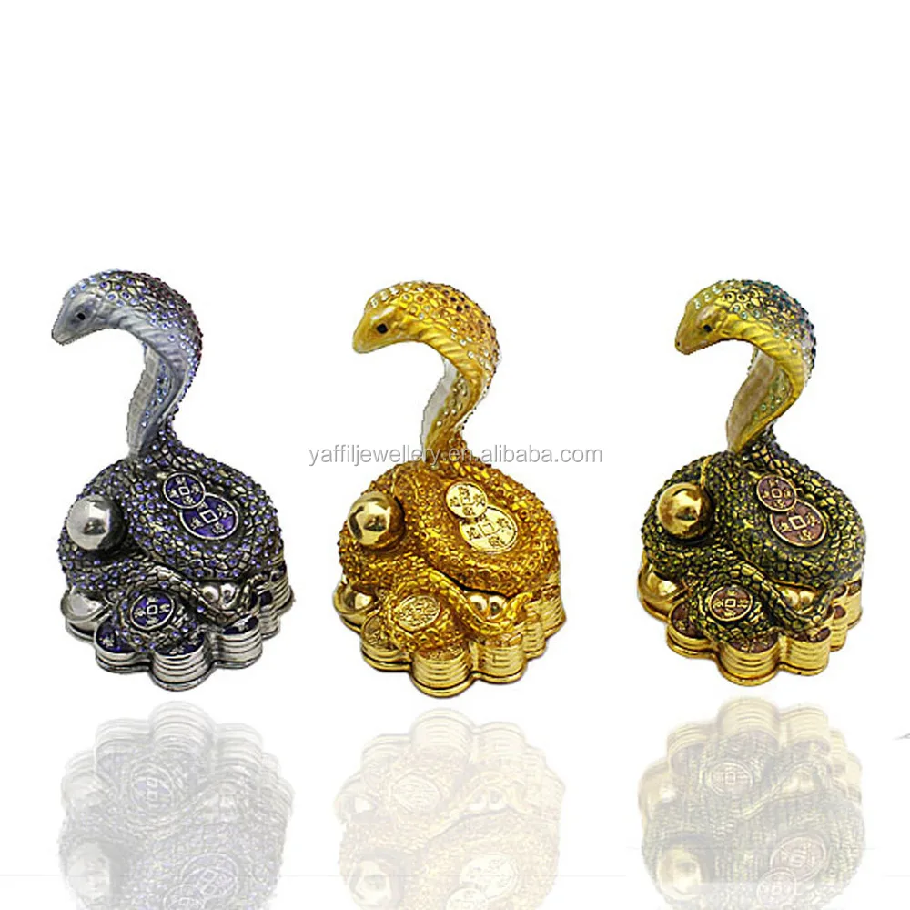 Snake Design Jeweled Animal Trinket Box - King Cobra - Buy Snake Design ...