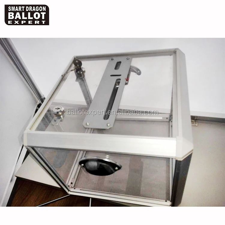 Metallic Frame Collapsible Acrylic Ballot Box With Lock - Buy Plastic ...