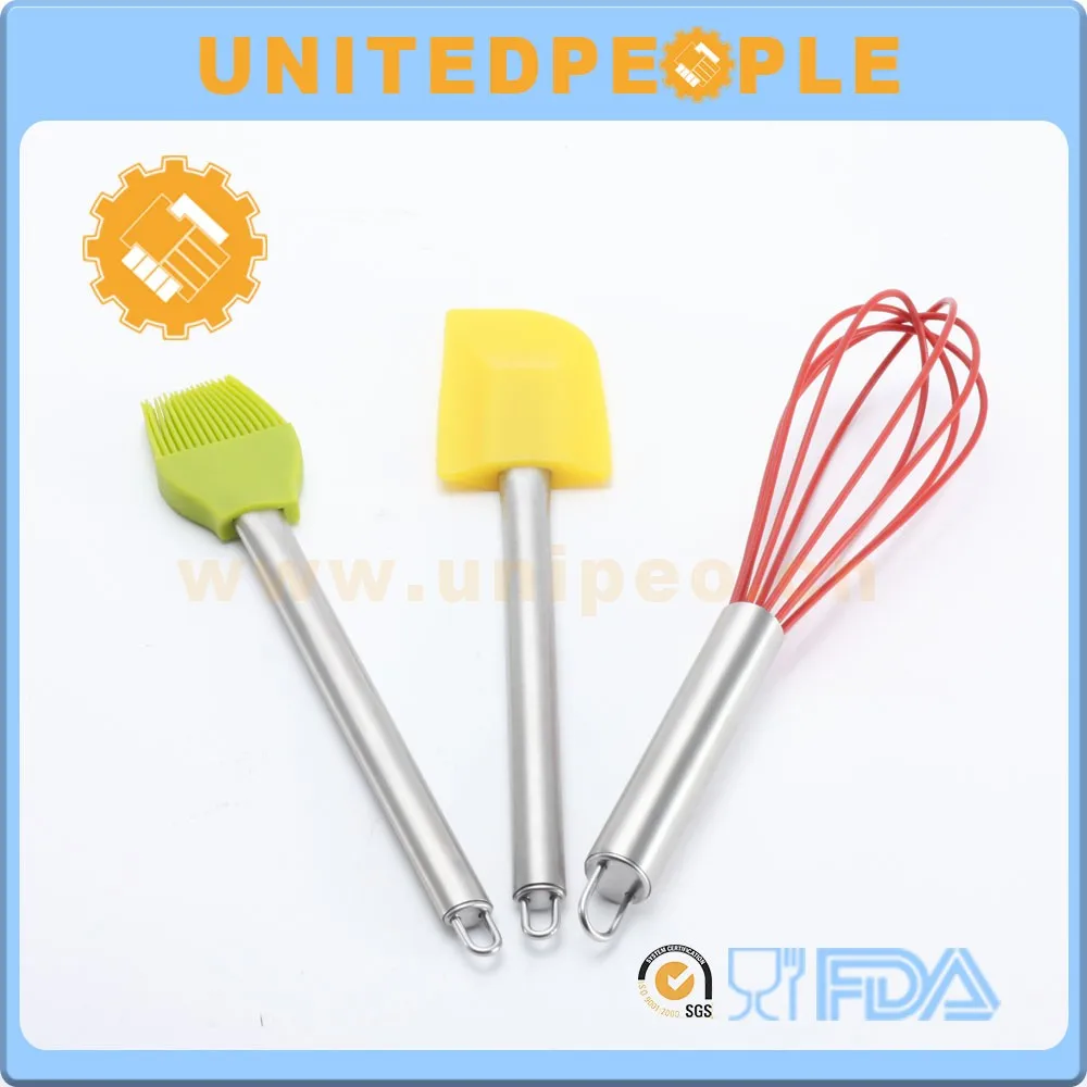 Kitchen Accessories Cute Silicone Baking Tools Set With Long Handle ...