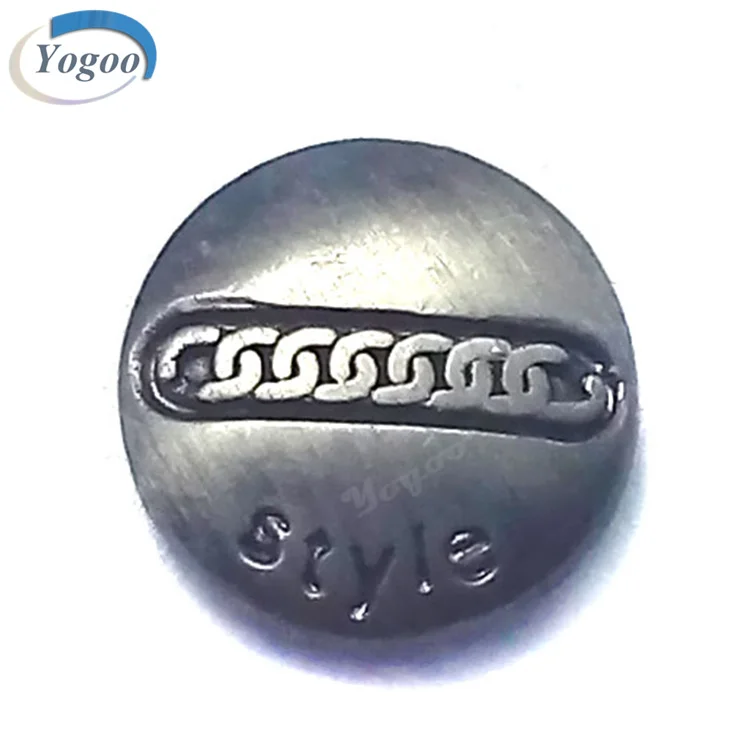 Private Casting Antique Brass Button Logo Rivet Embossed Metal Rivets ...