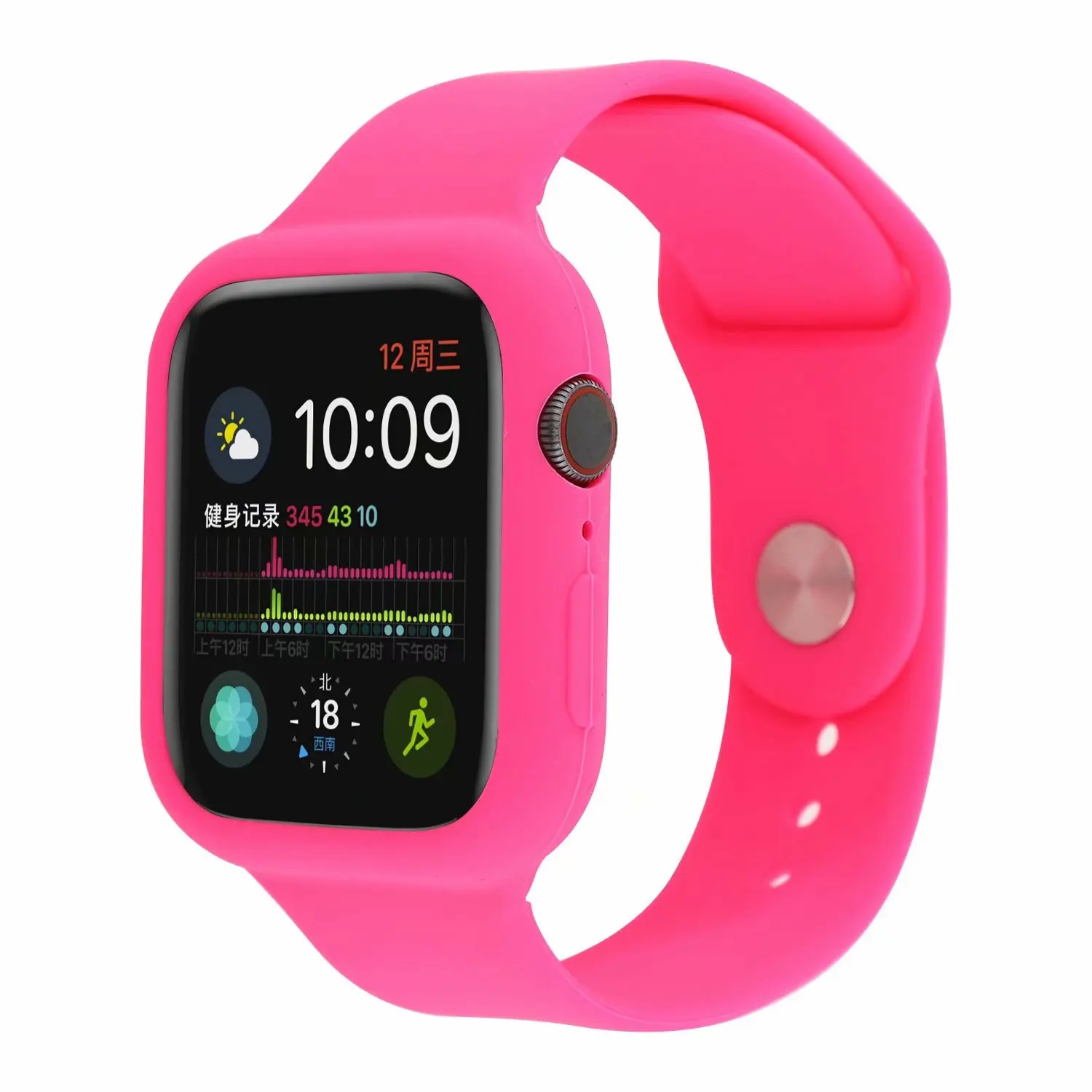 Lovely Pink For Apple Watch Band Case,Full Cover Tpu Gel Case For Apple ...