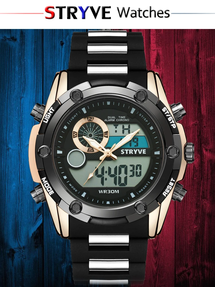 STRYVE Men Sports Watches - Durable, Waterproof, and Stylish