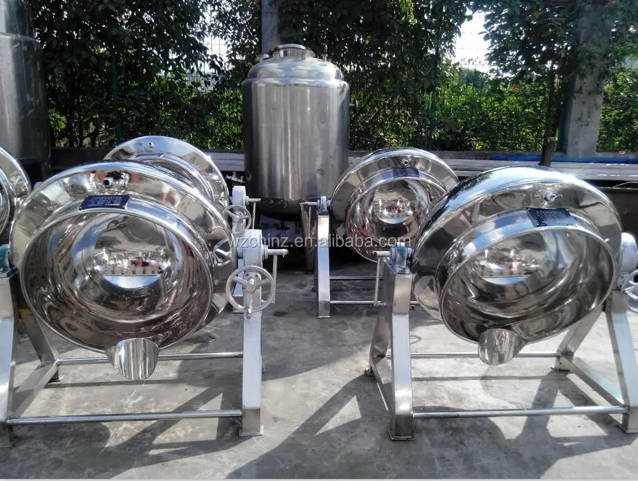 500l Steam Heating Industrial Cooking Pot For Food - Buy Industrial ...