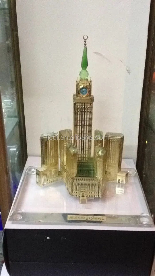 Crystal Makkah Royal Clock Tower Models For Crafts Decoration - Buy ...