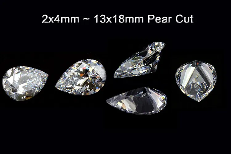 5x7mm Tear Drop Cz Gemstone Machine Cut Gemstone Cubic Zirconia - Buy ...