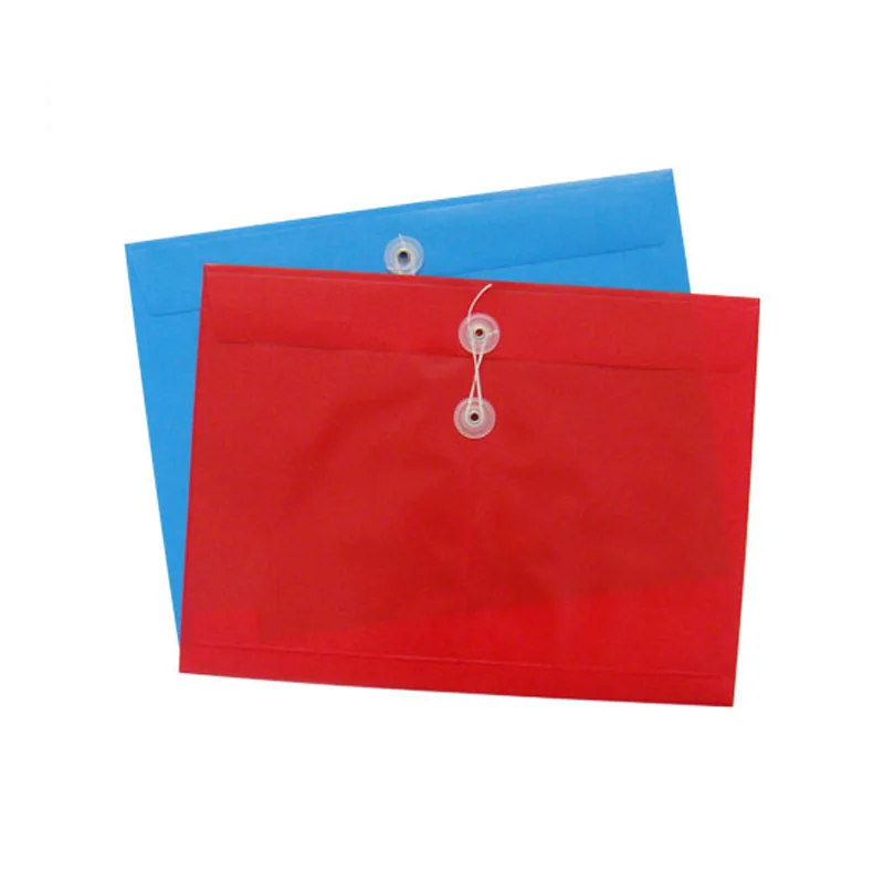 A4 Pp Plastic Button String Tie Envelope Folder - Buy String Tie ...