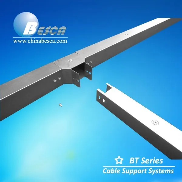 2 Compartment Black Trunking Type Cable Tray Trunking