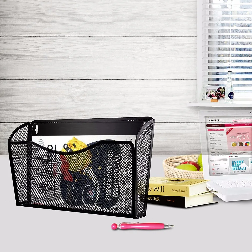 Wholesale Wideny Office Metal Wire Mesh Decktop Black Table Letter ...