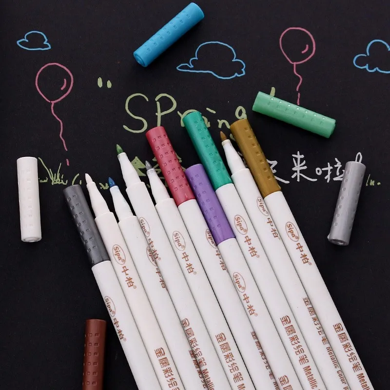 Ceramic Marker Pens Smooth Metallic Colored Ink Metallic Ceramic Pens ...