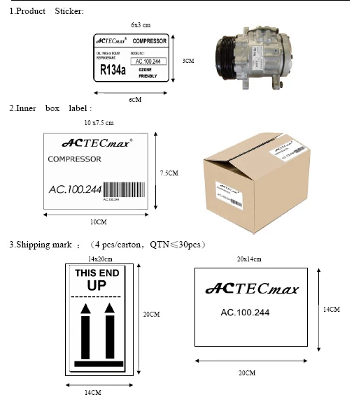 Actecmax Auto Ac Compressor With O-ring Ac Compressor Air Conditioner ... Actecmax Auto Ac Compressor With O-ring Ac Compressor Air Conditioner ...