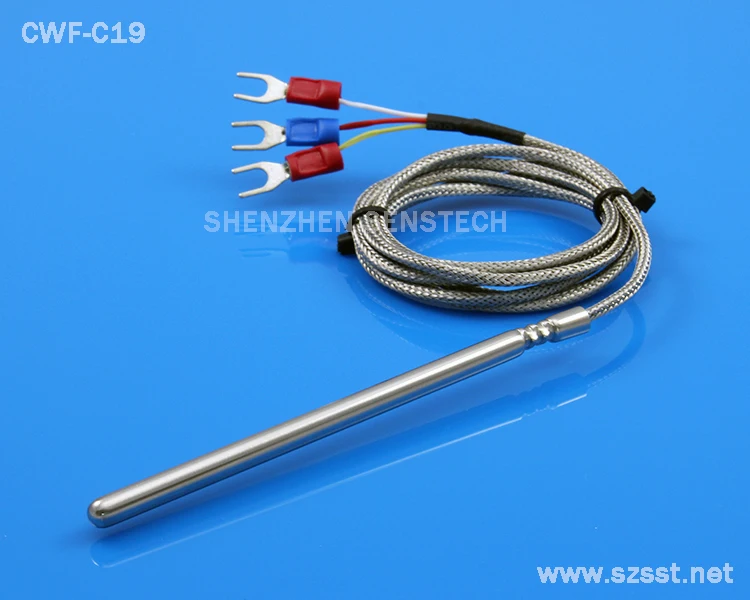 Cwf-c17 5mm Dia 2-wire Rtd Pt100 Temperature Sensor 400c With Spade ...