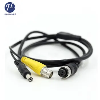 Audio Backup Camera 4 Pin Mini-din Cable Male To Bnc And Dc Adapter ...
