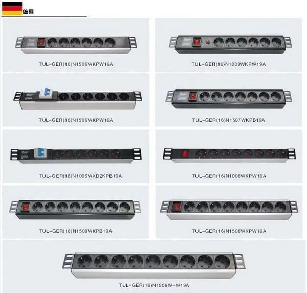 12 Way PDU Sockets Schuko/Euro Standard Power Distribution Unit ...