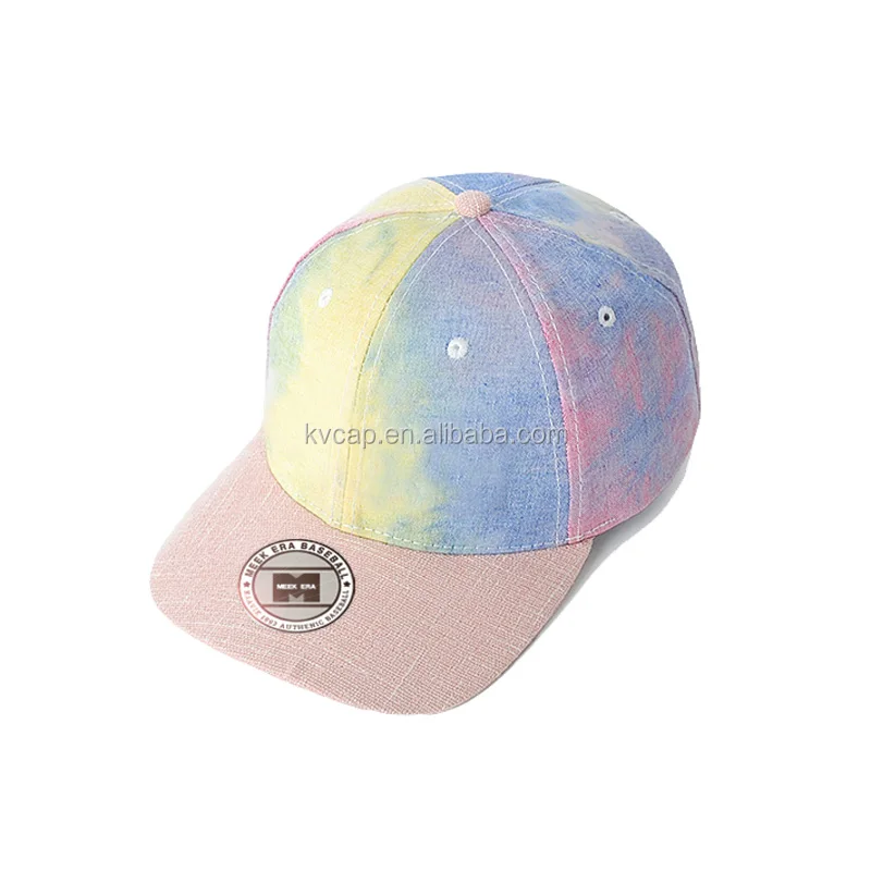 Multi Colored Baseball Caps Hats Tie Dye Snapback Cap With Custom ...