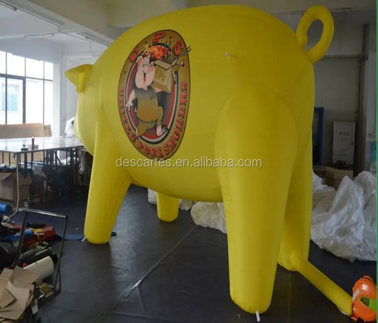 Outdoor Cute 5m Tall Huge Inflatable Pig Mascot For New Year Festival ...