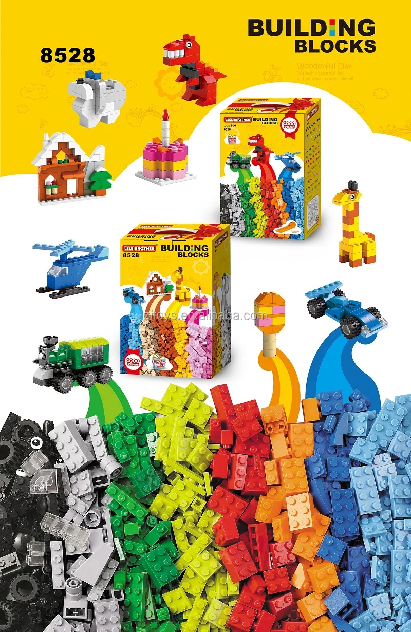 Creative Bricks 1000pcs Plastic Classic Educational Building Blocks ...