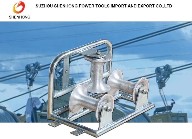 Triple Corner Ground Cable Gland Pulling Roller With Aluminum Alloy ...