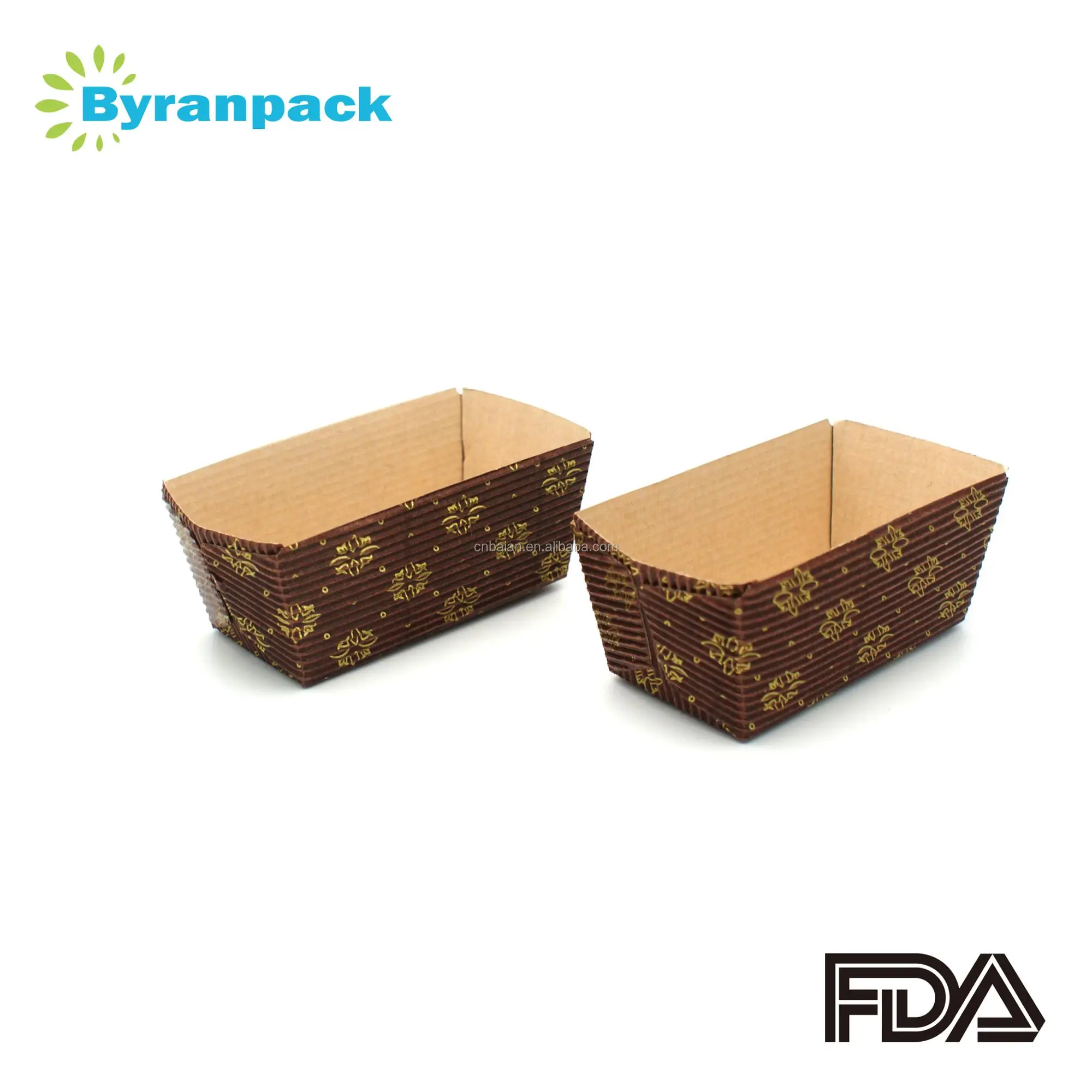 Brown Rectangle Ripple Wall Corrugated Paper Cupcake Liners - Buy ...