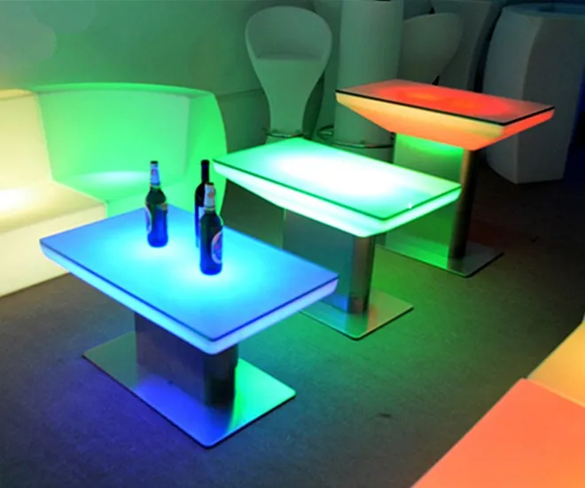 Hotsale Led Lighting Furniture Sets Led Dining Table - Buy Led Dining ...