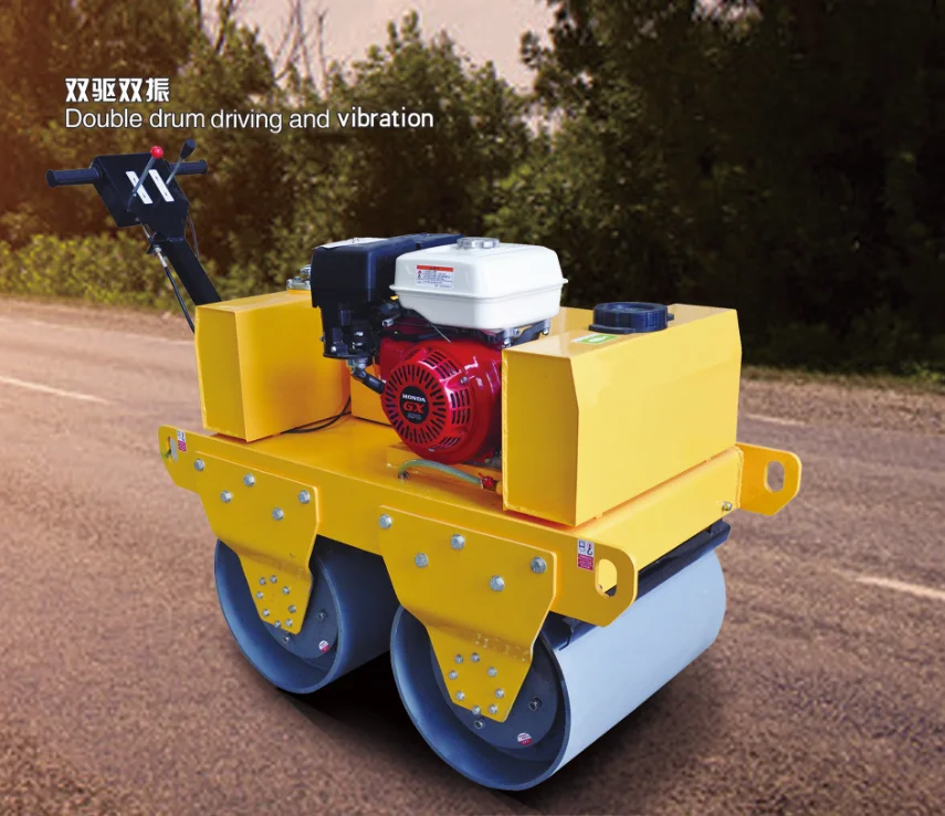 Walk Behind Double Drum Vibration Baby Roller Compactor For Sale - Buy ...
