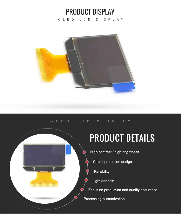 1.3 Inch Transparent Oled Touch Screen128*64 Flexible Oled Displays ...