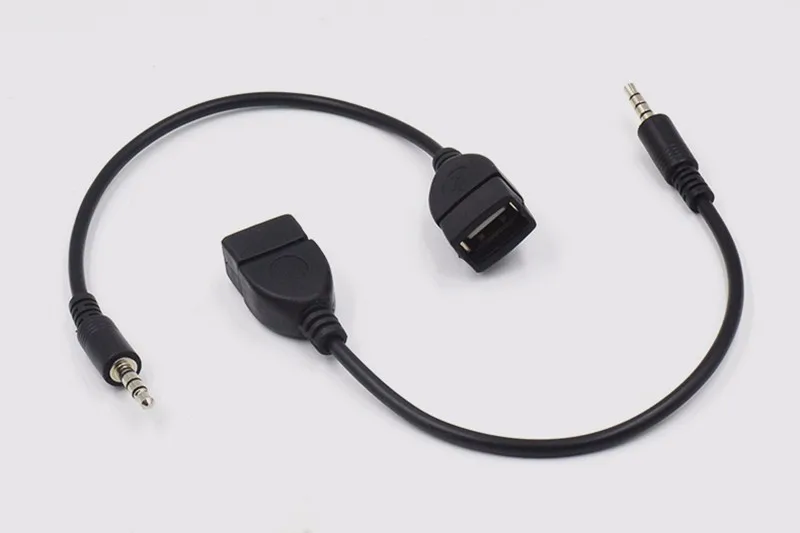 USB Female to 3.5mm Jack TRRS Male Audio Converter Adapter