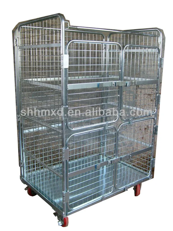 Laundry Metal Roll Cage Trolley - Durable & Versatile