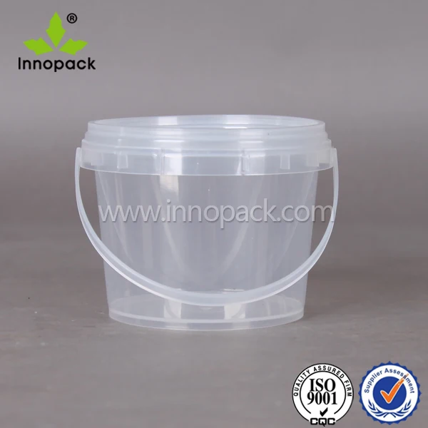500ml Small Clear Plastic Buckets With Lids With Plastic Or Metal ...