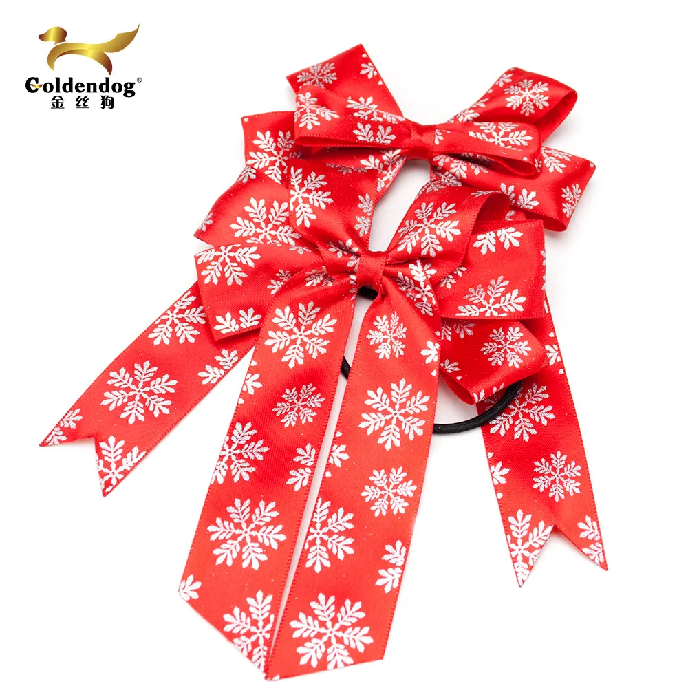 Christmas Red Elastic Ribbon Bow Pre-made Bow For Wine Bottle ...