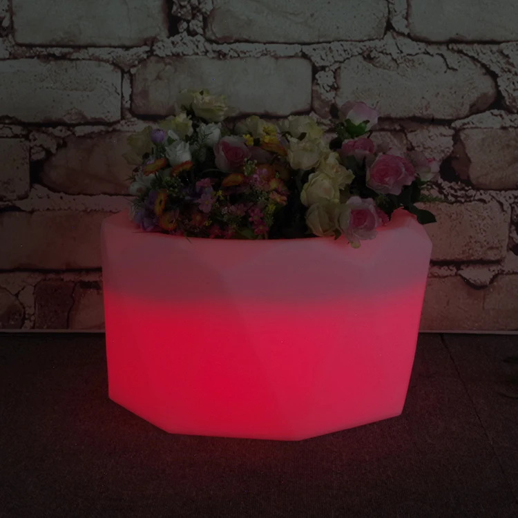 Waterproof Luminous Flower Pot Led Light Garden Flower Pot - Buy ...
