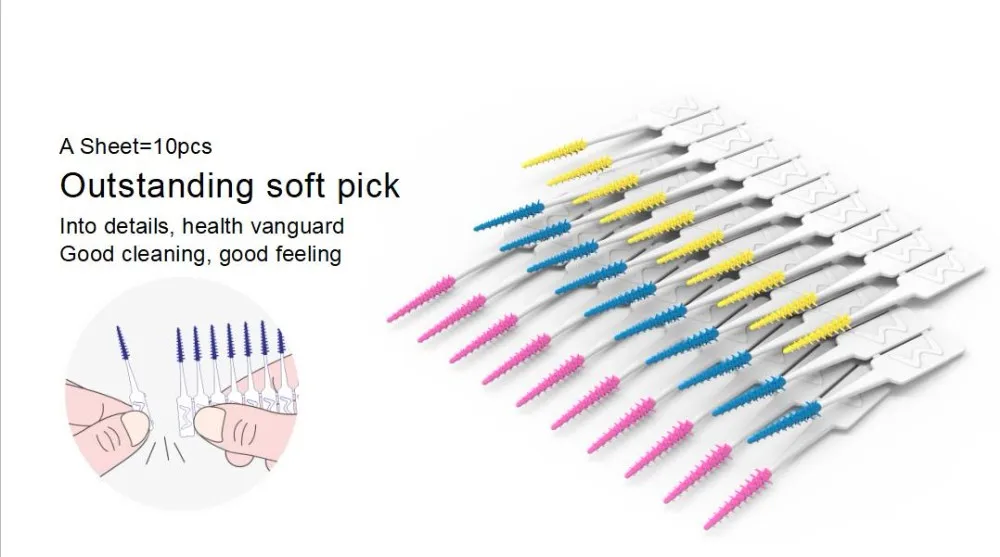 Plastic Silicone Soft-picks Original Dental Floss Picks (pack Of 60/30 ...