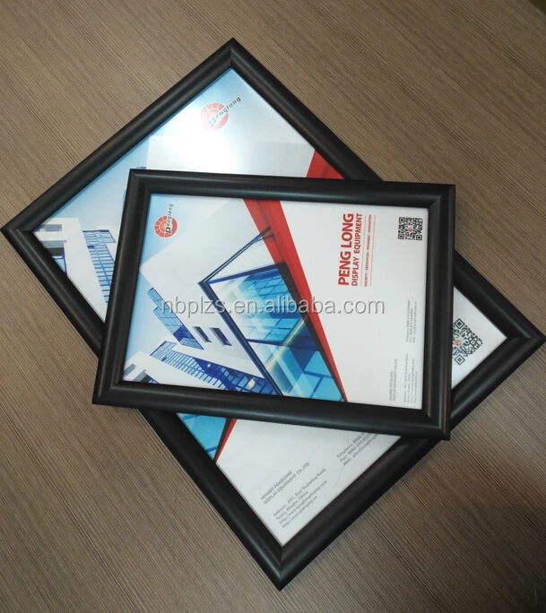 Snap Frame Wall Mounted Picture Photo Frame Black - A0 to A5