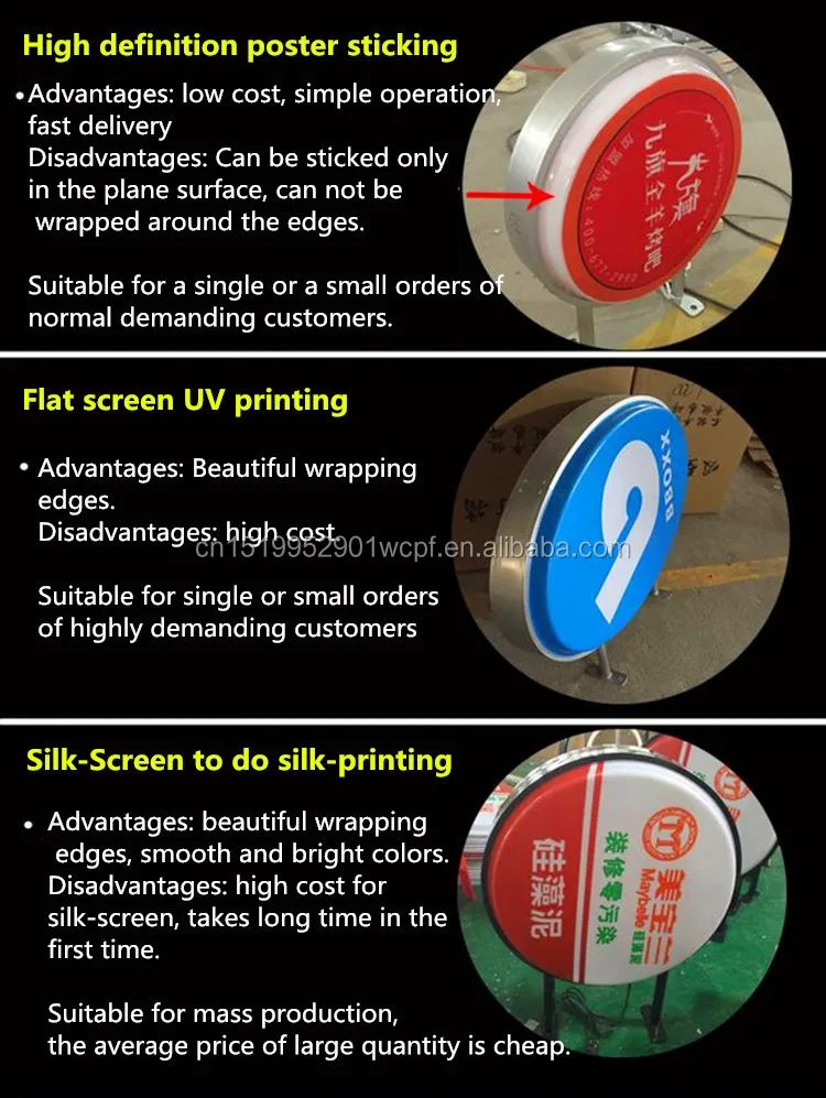 Outdoor Rotating Led Light Sign Rotating Light Box Outdoor Round Led ...