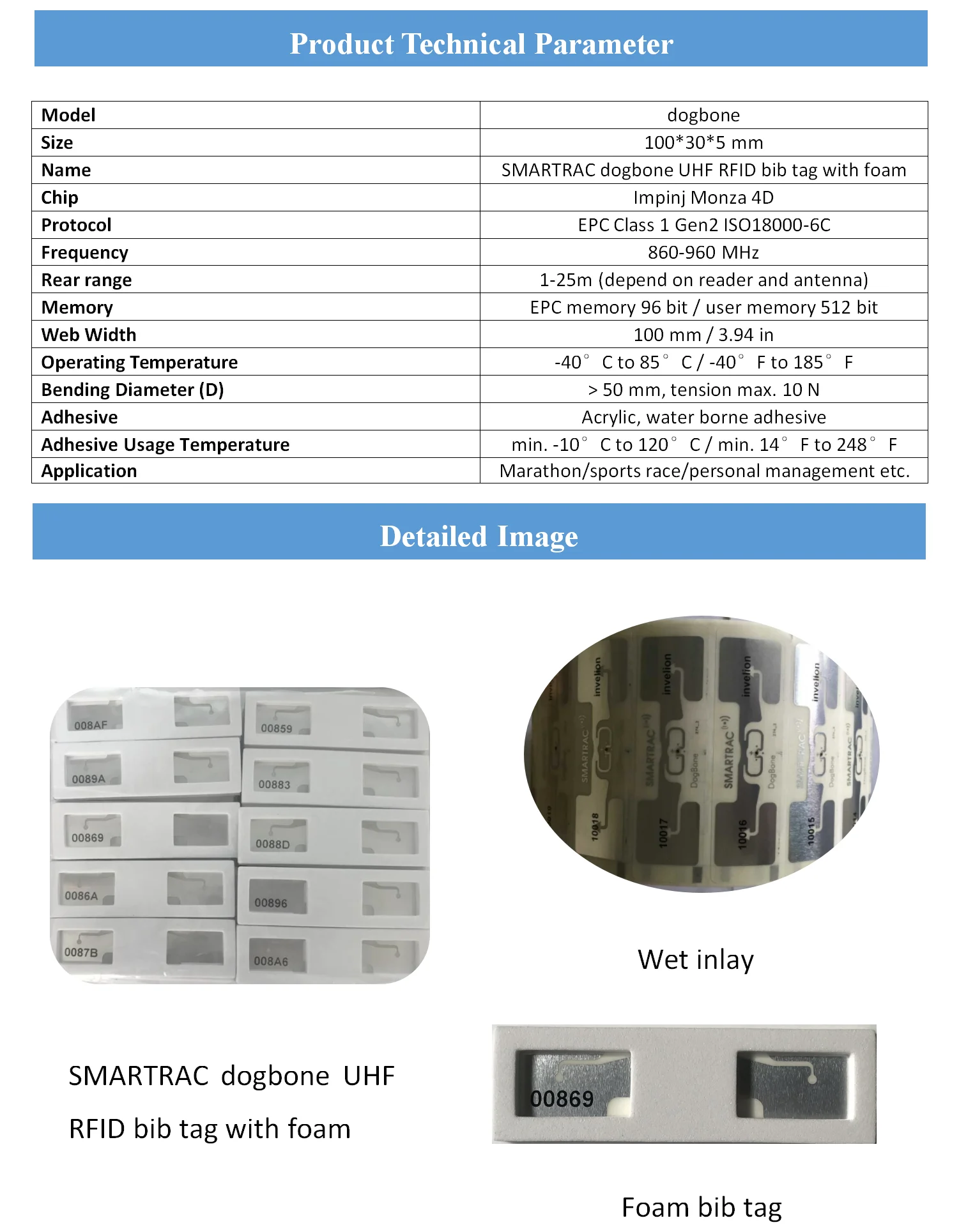 Uhf Rfid Chip Bib Tag In Timing Systems Olympic Swimming Sports ...