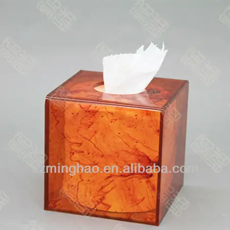 Amber Cube Acrylic Tissue Napkin Box For Hotel - Buy Acrylic Tissue Box ...