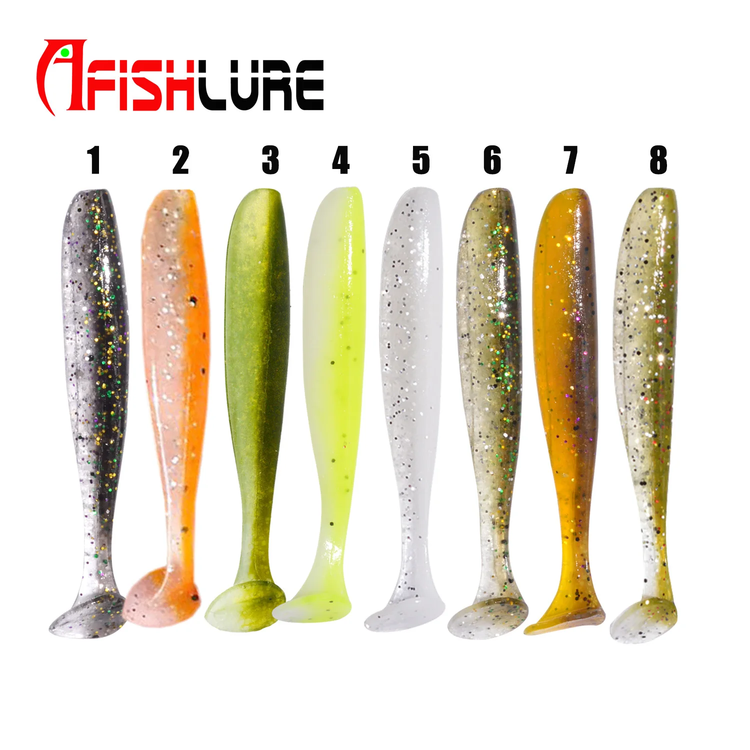 Customizable Soft Bait Typical T Tail Rubber Plastic Fishing Lures Ar26 ...